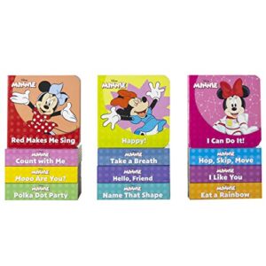 Disney - My Friend Minnie Mouse - My First Library 12 Board Book Block Set - Great for Teaching First Words - PI Kids