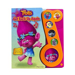 dreamworks trolls - get back up again little music note sound book - play-a-song - pi kids