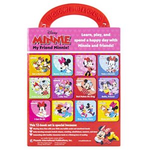 Disney - My Friend Minnie Mouse - My First Library 12 Board Book Block Set - Great for Teaching First Words - PI Kids