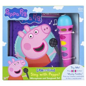 Peppa Pig - Sing with Peppa! Microphone and Look and Find Sound Activity Book Set - PI Kids (Play-A-Song)