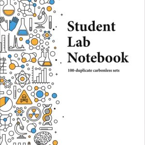 Student Lab Notebook (100 duplicate page sets): grid-based carbonless sheets with smooth coil spiral binding