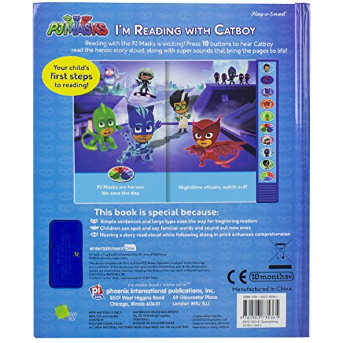 PJ Masks - I'm Ready to Read with Catboy Interactive Read-Along Sound Book - Great for Early Readers - PI Kids (Play-A-Sound)