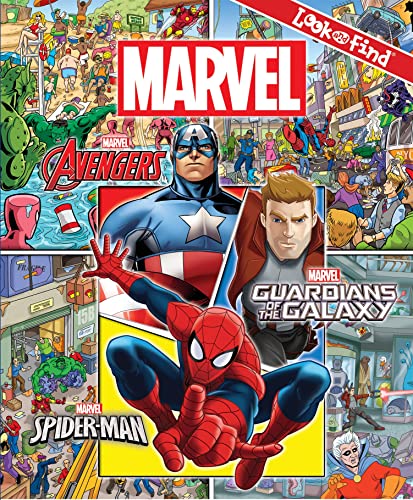 Marvel - Avengers, Guardians of the Galaxy, and Spider-man Look and Find Activity Book - Characters from Avengers Endgame Included - PI Kids