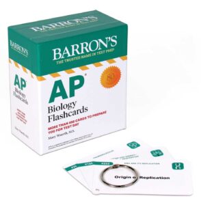 ap biology flashcards: up-to-date review and practice: + sorting ring for custom study (barron's ap)