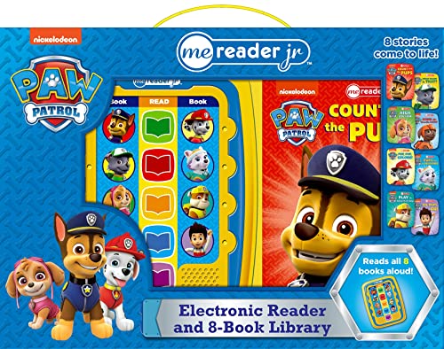 Nickelodeon PAW Patrol Chase, Skye, Marshall, and More! - Electronic Me Reader Jr. 8 Sound Book Library - PI Kids