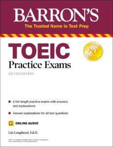 toeic practice exams (with online audio) (barron's test prep)