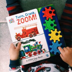 World of Eric Carle, Turn, Crank, Zoom! A STEM Gear Sound Book - PI Kids