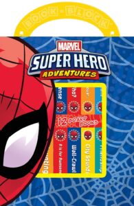 marvel - spider-man super hero adventures - my first library board book block 12-book set - first words, colors, numbers, and more! - includes characters from avengers endgame - pi kids