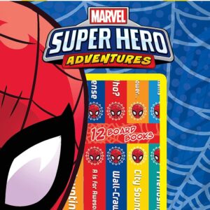 Marvel - Spider-man Super Hero Adventures - My First Library Board Book Block 12-Book Set - First Words, Colors, Numbers, and More! - Includes Characters from Avengers Endgame - PI Kids