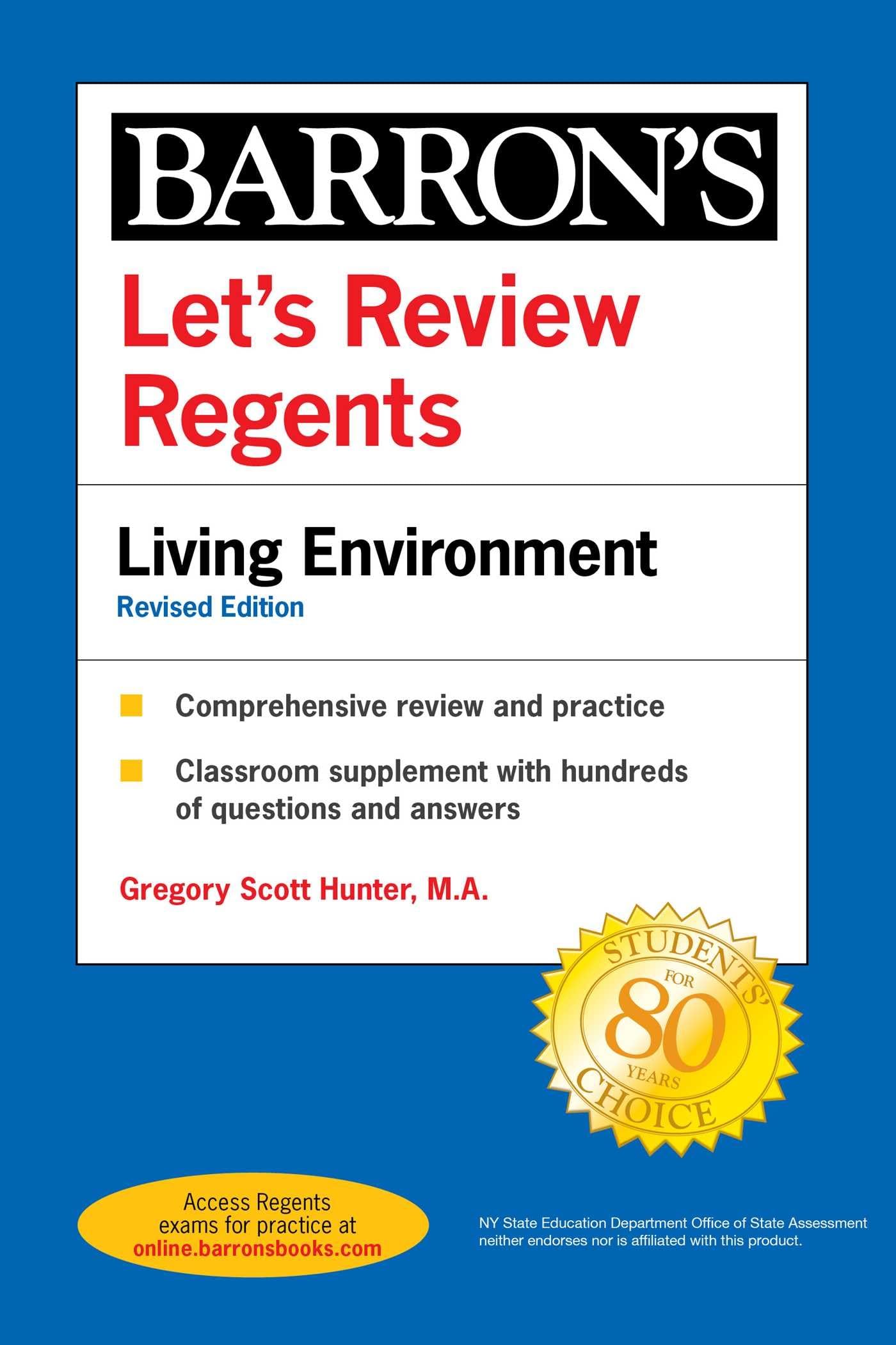 Let's Review Regents: Living Environment Revised Edition (Barron's New York Regents)