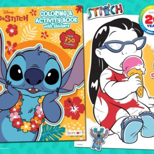 Disney Lilo & Stitch 48-Page Coloring and Activity Book with Over 30 Stickers and a Fabric Patch 49283, Bendon