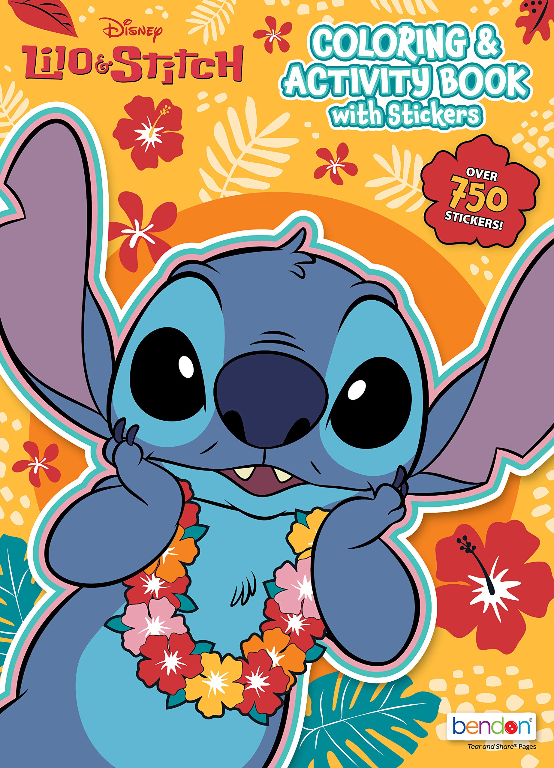 Disney Lilo & Stitch 48-Page Coloring and Activity Book with Over 30 Stickers and a Fabric Patch 49283, Bendon