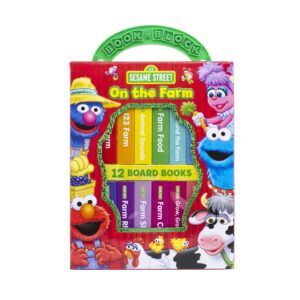 sesame street - on the farm my first library board book block 12-book set - pi kids