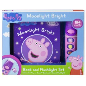 peppa pig - moonlight bright sound book and sound flashlight toy set - pi kids