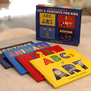 Sabrina Hahn's Art & Concepts for Kids 4-Book Box Set: ABCs of Art, 123s of Art, Animals in Art, and Bedtime with Art