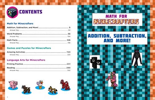 The Best and Biggest Fun Workbook for Minecrafters Grades 1 & 2: An Unofficial Learning Adventure for Minecrafters