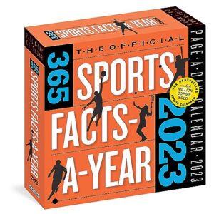 official 365 sports facts-a-year page-a-day calendar 2023: trivia, record-breaking feats, come from behind wins & quotes