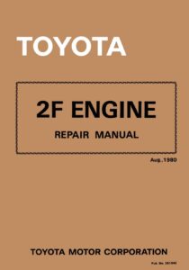 toyota 2f engine repair manual: aug. 1980