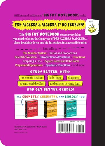 Everything You Need to Ace Pre-Algebra and Algebra I in One Big Fat Notebook (Big Fat Notebooks)