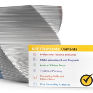 NCE Study Cards: NCE Exam Prep 2024-2025 with Practice Test Questions for the National Counselor Examination [Full Color Cards]