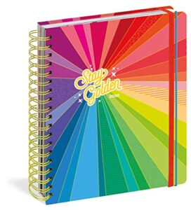 stay golden 17-month large planner with 1000+ stickers 2019-2020 (pipsticks+workman)