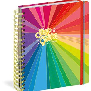 Stay Golden 17-Month Large Planner with 1000+ Stickers 2019-2020 (Pipsticks+Workman)