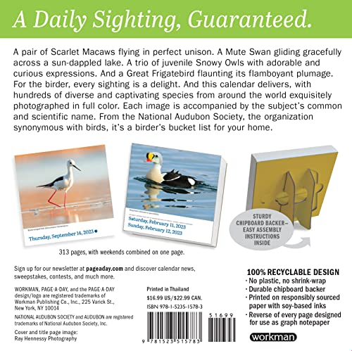 Audubon Birds Page-A-Day Calendar 2023: The World's Favorite Bird Calendar