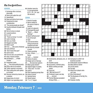 The New York Times Daily Crossword Page-A-Day Calendar for 2022: A Year of Crosswords to Challenge and Delight Crossword Lovers