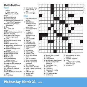 The New York Times Daily Crossword Page-A-Day Calendar for 2022: A Year of Crosswords to Challenge and Delight Crossword Lovers