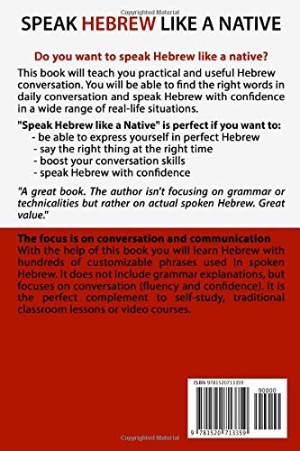 Speak Hebrew like a Native: A Practical Phrasebook for Everyday Situations (Learn Hebrew)