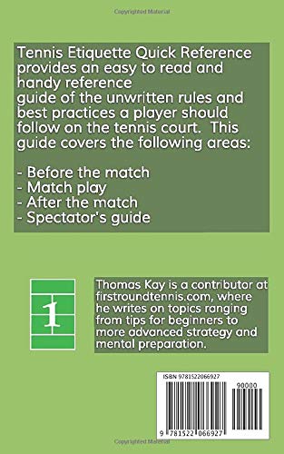 Tennis Etiquette Quick Reference