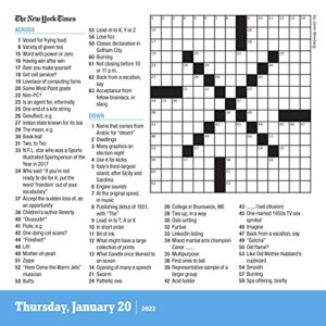 The New York Times Daily Crossword Page-A-Day Calendar for 2022: A Year of Crosswords to Challenge and Delight Crossword Lovers