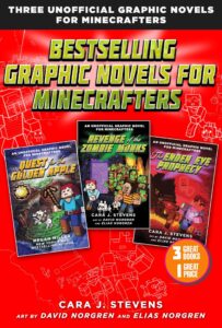 bestselling graphic novels for minecrafters (box set): includes quest for the golden apple (book 1), revenge of the zombie monks (book 2), and the ... (unofficial graphic novel for minecrafters)