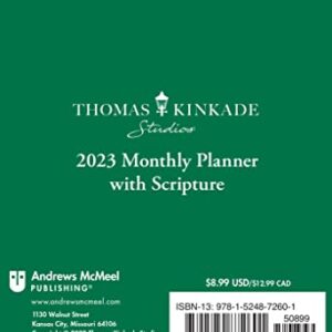 Thomas Kinkade Studios 12-Month 2023 Monthly Pocket Planner Calendar with Script