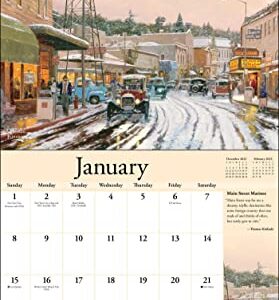 Thomas Kinkade Special Collector's Edition 2023 Deluxe Wall Calendar with Print: Hometown Memories