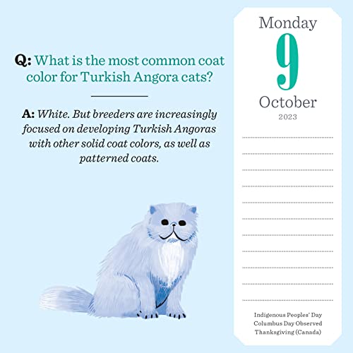 Cat Trivia Page-A-Day Calendar 2023: Cat Quotes, Paw-some Jokes, True or False, Owner's Tips, Famous Cats, Know Your Breeds, and More!