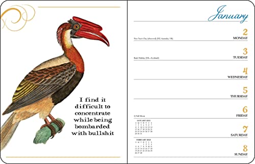 Effin' Birds 12-Month 2023 Monthly/Weekly Planner Calendar