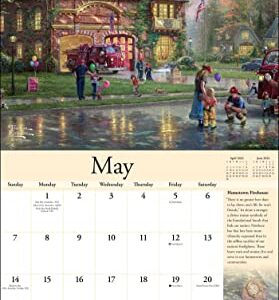 Thomas Kinkade Special Collector's Edition 2023 Deluxe Wall Calendar with Print: Hometown Memories