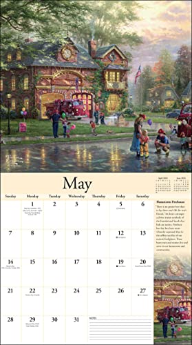 Thomas Kinkade Special Collector's Edition 2023 Deluxe Wall Calendar with Print: Hometown Memories