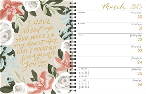 Scriptures and Florals 16-Month 2022-2023 Weekly/Monthly Planner Calendar