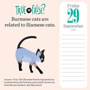 Cat Trivia Page-A-Day Calendar 2023: Cat Quotes, Paw-some Jokes, True or False, Owner's Tips, Famous Cats, Know Your Breeds, and More!