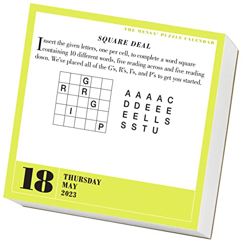 Mensa 365 Brain Puzzlers Page-A-Day Calendar 2023: Word Puzzles, Logic Challenges, Number Problems, and More