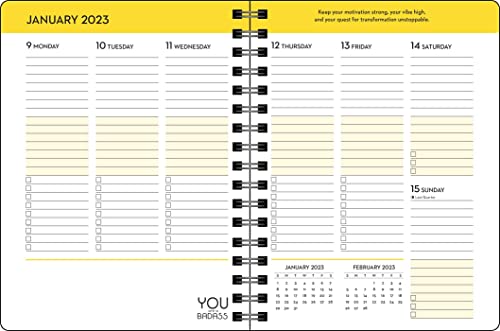 You Are a Badass Deluxe Organizer 17-Month 2022-2023 Monthly/Weekly Planner Cale