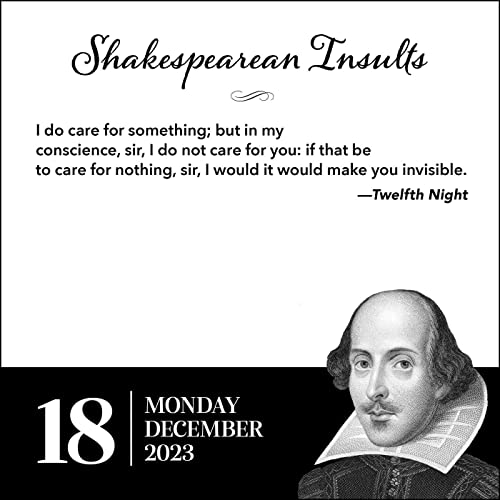 Shakespearean Insults 2023 Day-to-Day Calendar