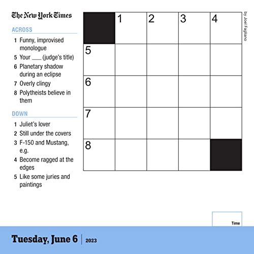 The New York Times Mini Crossword Page-A-Day Calendar for 2023: For Crossword Beginners and Puzzle Pros