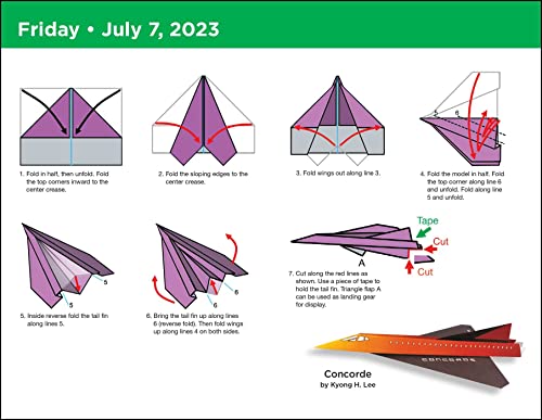 Paper Airplane 2023 Fold-A-Day Calendar