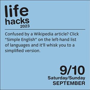 Life Hacks 2023 Day-to-Day Calendar: Tips, Tricks, and Daily DIYs to Make Your Life a Little More Awesome