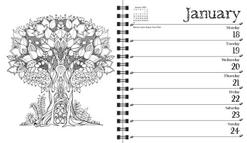 Johanna Basford 2021 Weekly Coloring Planner Calendar