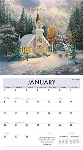 Thomas Kinkade Studios 2023 Deluxe Wall Calendar with Scripture