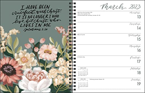 Scriptures and Florals 16-Month 2022-2023 Weekly/Monthly Planner Calendar